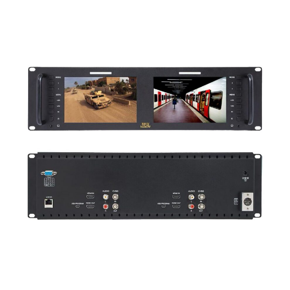 LED-712-4K2 Dual 7" 4K Rack-Mount LCD Monitors - Toner Cable